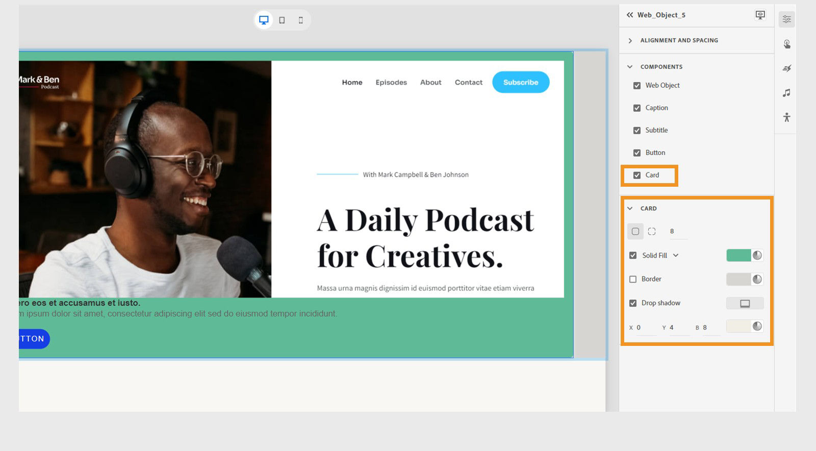 Add web objects to an Adobe Captivate project